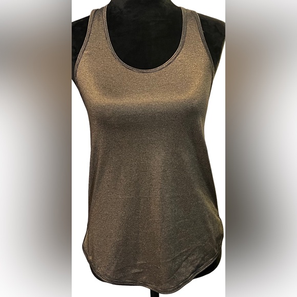 lululemon athletica | Tops | Lululemon Gold Metallic Racerback Tank Top ...
